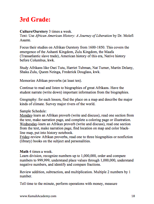 Kamali Academy Afrikan-Centered Curriculum (pdf) – Kamali Academy Store