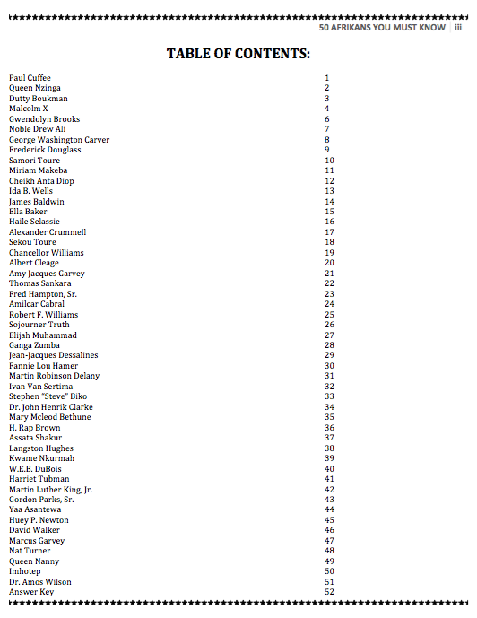 50 Afrikans You Must Know Vol. 1 Reading Comprehension Workbook – Kamali Academy Store