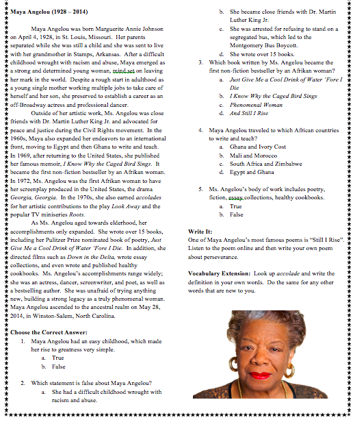 50 Afrikans You Must Know Vol. 2 Reading Comprehension Workbook (pdf) – Kamali Academy Store